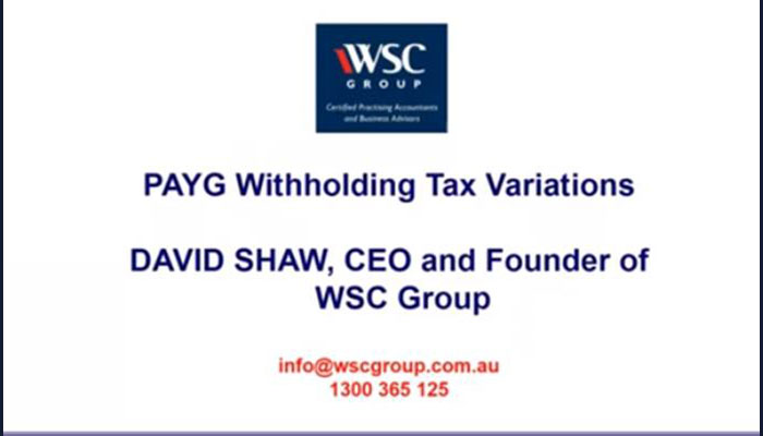 What is a PAYG Withholding Tax Variation? | YIP